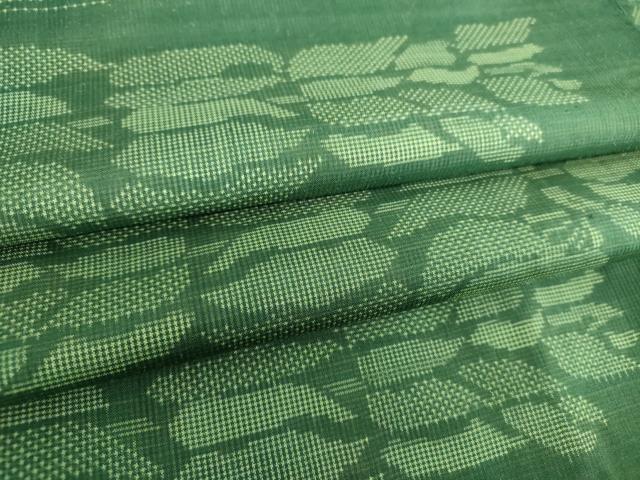 平和屋着物●本場大島紬　7マルキ　横段草花文　正絹　逸品　未使用　DAAS3847ps
