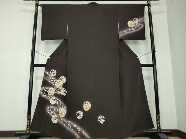 平和屋着物●訪問着　雪輪吉祥花文　暈し染め　金彩　正絹　逸品　DAAS3870ps