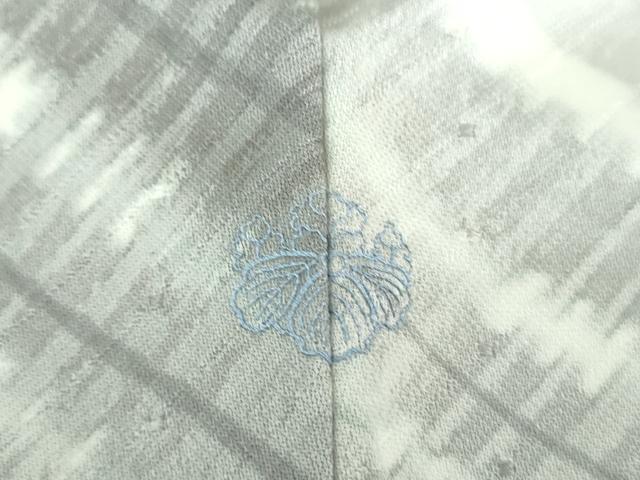 平和屋着物○染色作家 斉藤三才 小紋 斜線文 暈し染め 正絹 逸品