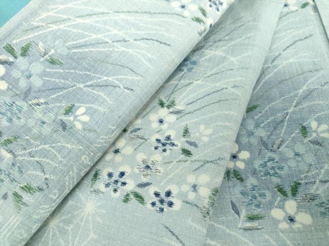 平和屋着物●上質な紬　吉祥草花文　正絹　逸品　DAAS3893ps