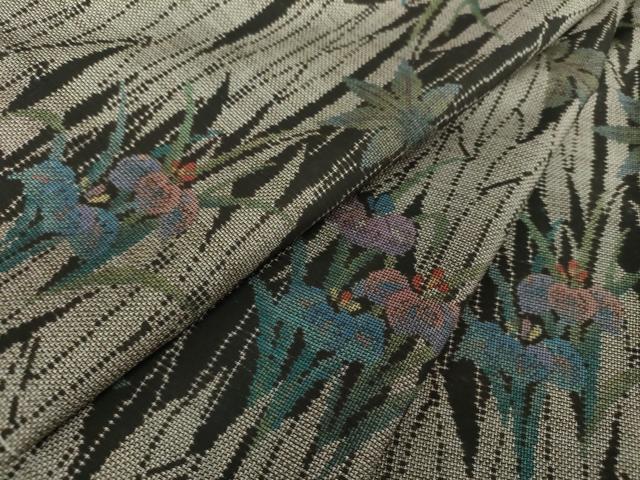 平和屋着物●本場大島紬　9マルキ　杜若　正絹　逸品　未使用　DAAS3913ps