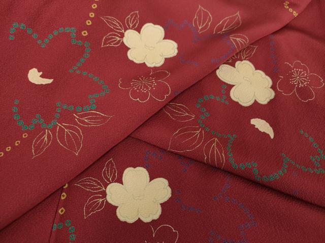 平和屋着物●上質な小紋　舞桜　金彩　正絹　逸品　DAAS3917ps