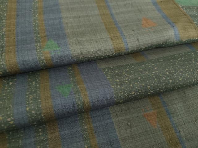 平和屋着物●Maru　Factory　丸山正　紬　格子柄　正絹　逸品　DAAS3924ps