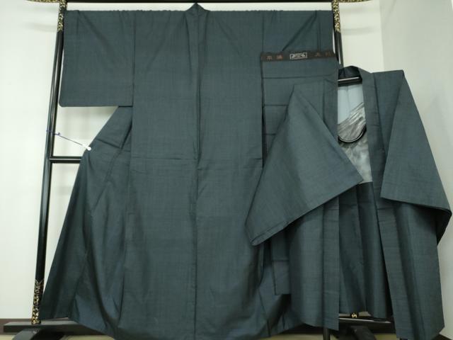 平和屋着物●男性　本場大島紬　アンサンブル　キングサイズ　長羽織　100亀甲　総詰め　反端付き　正絹　逸品　DAAS3937ps