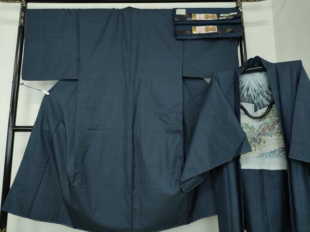 平和屋着物●男性　本場大島紬　アンサンブル　100亀甲　総詰め　新納光夫作　証紙付き　正絹　逸品　未使用　DAAS3944ps