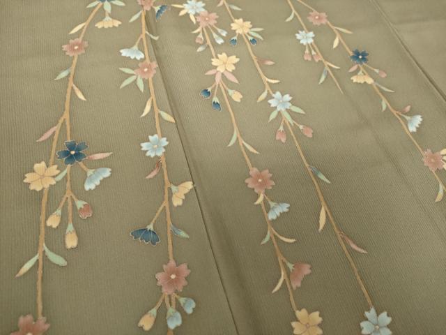 平和屋着物○訪問着 枝垂れ桜 正絹 逸品 未使用 DAAS3967ps