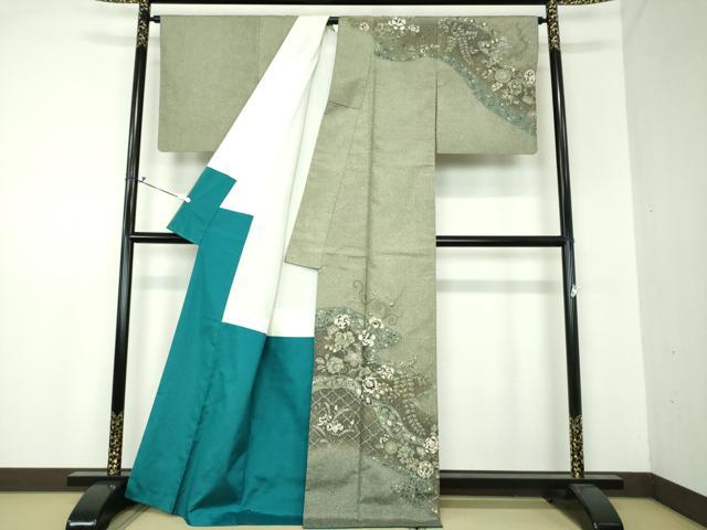 平和屋着物○訪問着 本場染大島紬 絞り 辻が花 金彩 正絹 逸品 CAAS7592yc