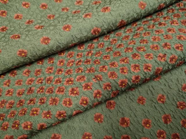 平和屋着物▽小紋　単衣　横段鹿の子文　洗える着物　DAAS4003du