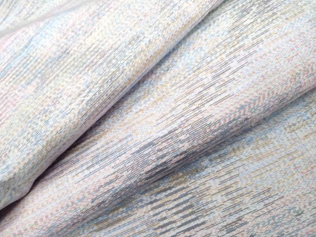 平和屋着物●本場大島紬　残糸織　やたら織　霞文　正絹　逸品　未使用　DAAS7731fe