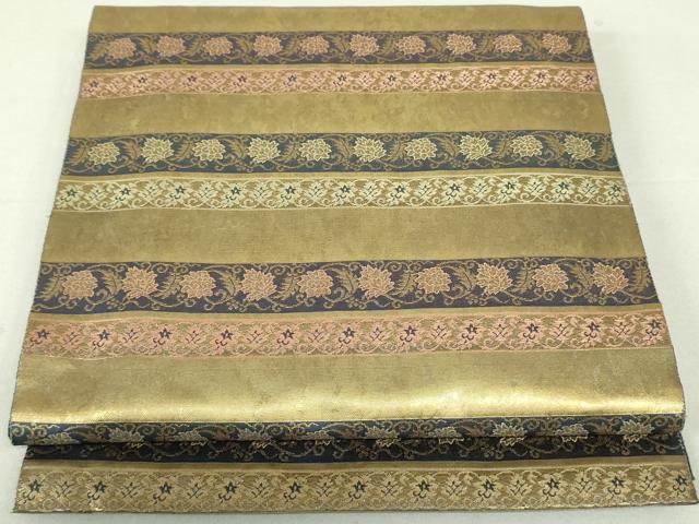 平和屋着物○西陣織 陰山織物謹製 箔屋清兵衛 六通柄袋帯