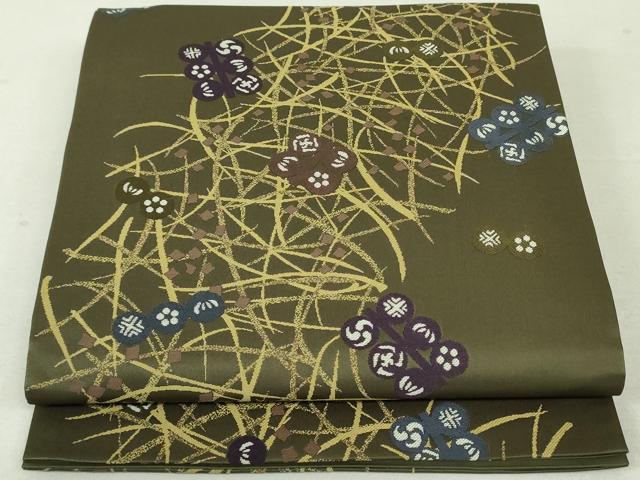 平和屋着物●こむさでもーど・COMME CA DU MODE　六通柄袋帯　抽象文様　正絹　逸品　DAAT0155ob