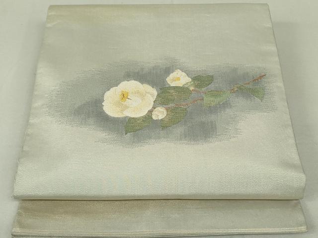 平和屋着物●京の名門　じゅらく謹製　太鼓柄袋帯　枝花文　金糸　正絹　逸品　DAAT0161ob