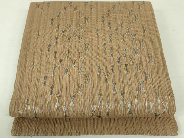 平和屋着物●太鼓柄袋帯　変わり間道　正絹　逸品　未使用　DAAT0167ob