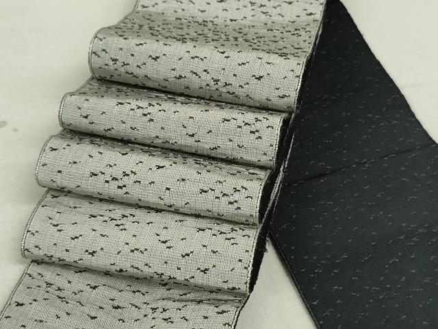 平和屋着物●男性　両面　角帯　霞文　正絹　逸品　DAAT0222ob