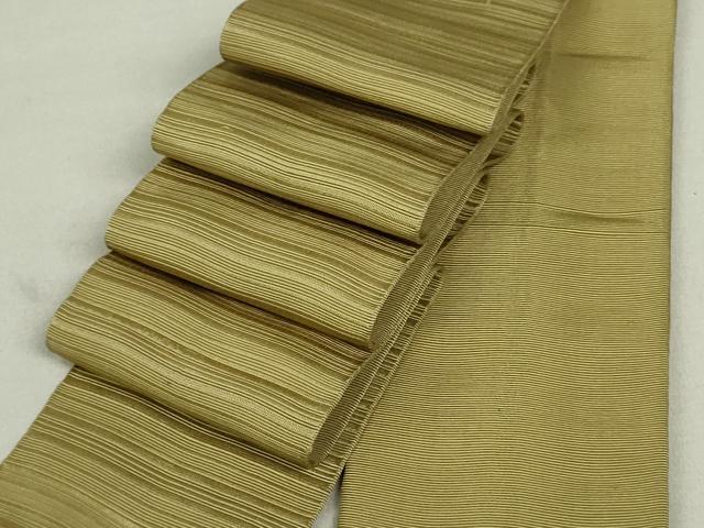 平和屋着物●男性　本場筑前博多織　角帯　飴色　証紙付き　正絹　逸品　DAAT0257ob