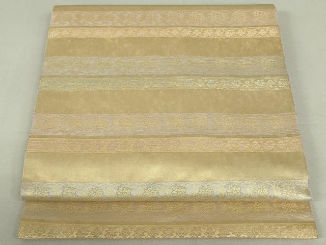 平和屋着物●西陣織　陰山織物謹製　箔屋清兵衛　六通柄袋帯　名物裂間道　本金箔　正絹　逸品　DAAT0289ob