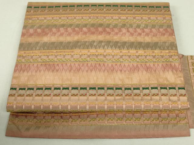 平和屋着物●九寸名古屋帯　吉野間道　正絹　逸品　DAAT0318ob