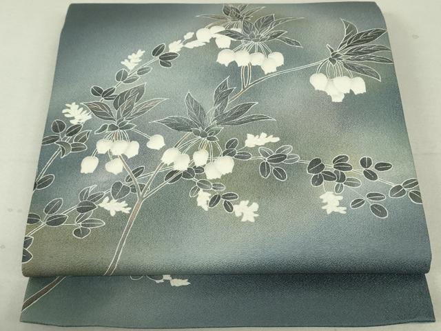 平和屋着物●太鼓柄袋帯　作家物　枝花文　正絹　逸品　DAAT0475ob