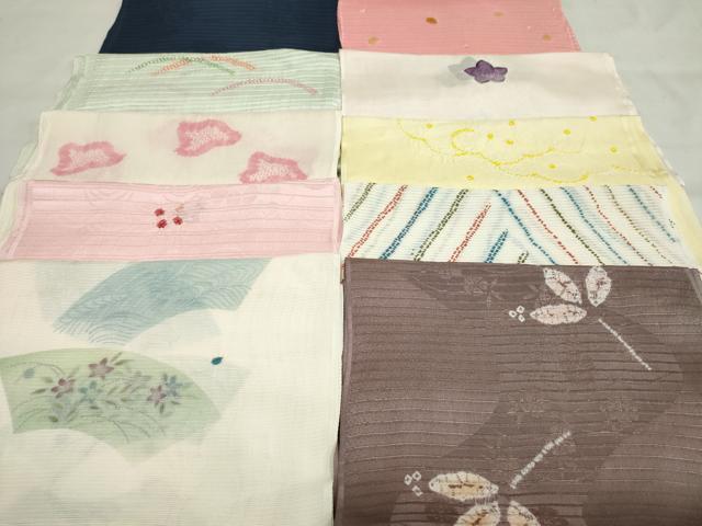 平和屋着物＊夏物　和装小物　帯揚げ10枚　全て正絹　逸品　DAAT0651by