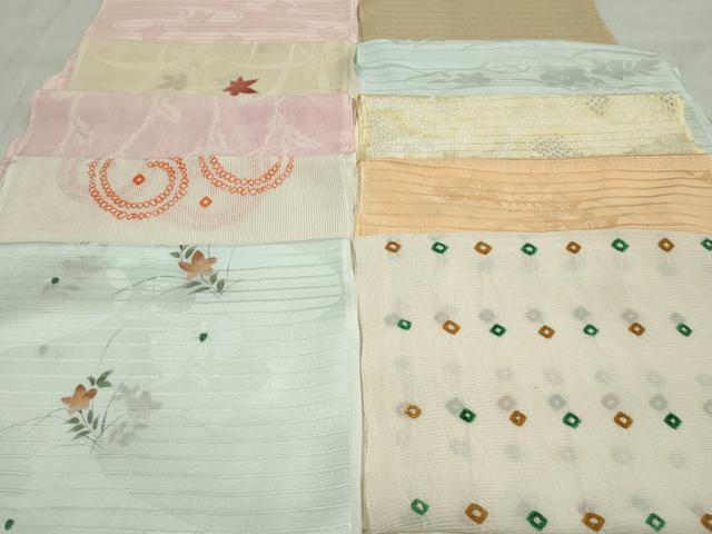 平和屋着物＊夏物　和装小物　帯揚げ10枚　全て正絹　逸品　DAAT0655by