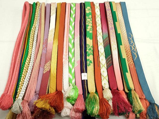 平和屋着物●和装小物　帯締め20本　高麗組　笹浪組　御岳組　平源氏組　金銀糸　逸品　DAAT0771by