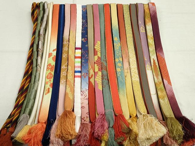 平和屋着物●和装小物　帯締め20本　高麗組　奈良組　金糸　逸品　DAAT0774by