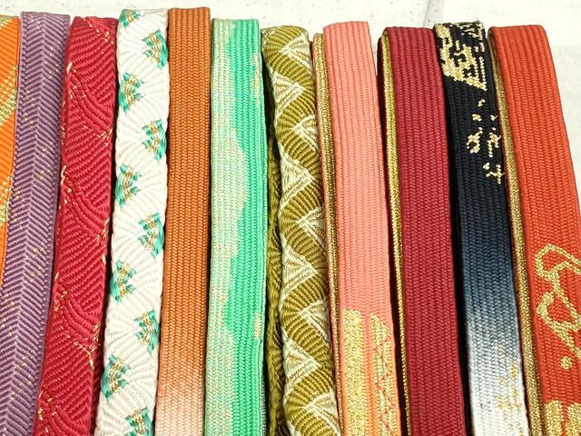平和屋着物○和装小物 帯締め20本 高麗組 奈良組 冠組 笹