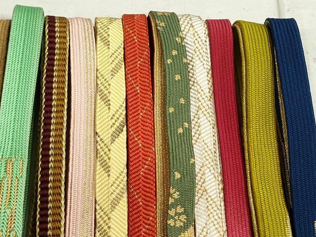 平和屋着物○和装小物 帯締め20本 高麗組 笹浪組 冠組