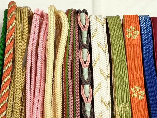 平和屋着物○和装小物 帯締め20本 高麗組 笹浪組 金銀糸