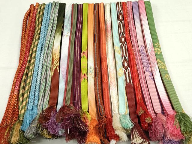 平和屋着物●和装小物　帯締め20本　高麗組　奈良組　金銀糸　逸品　DAAT0791by