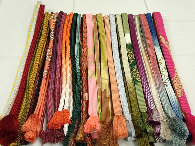 平和屋着物●和装小物　帯締め20本　高麗組　鴨川組　笹浪組　金銀糸　逸品　DAAT0793by