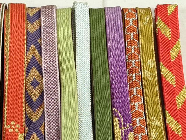 平和屋着物○和装小物 帯締め20本 高麗組 唐組 笹浪組