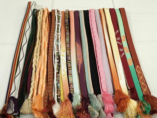 平和屋着物●和装小物　帯締め20本　高麗組　鴨川組　冠組　笹浪組　御岳組　金銀糸　逸品　DAAT0796by