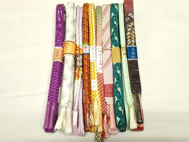 平和屋着物●和装小物　帯締め10本　逸品　未使用　DAAT0825by