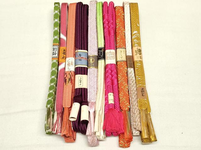 平和屋着物●和装小物　帯締め10本　逸品　未使用　DAAT0828by