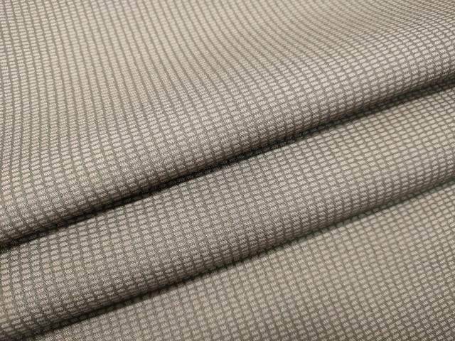 平和屋着物●上質なお召　変わり格子　背抜き仕立て　正絹　逸品　DAAT1068tw