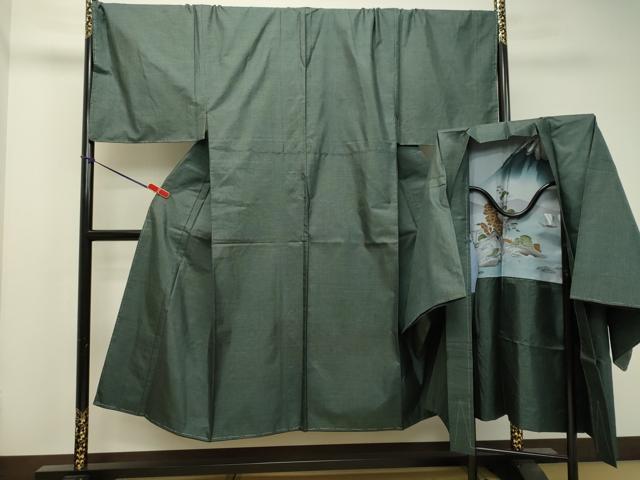 平和屋着物●男性　本場大島紬　アンサンブル　100亀甲　総詰め　正絹　逸品　DAAT1124tw