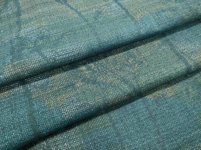 平和屋着物●本場結城紬　重要無形文化財　100亀甲　草葉文　正絹　逸品　DAAT1127tw