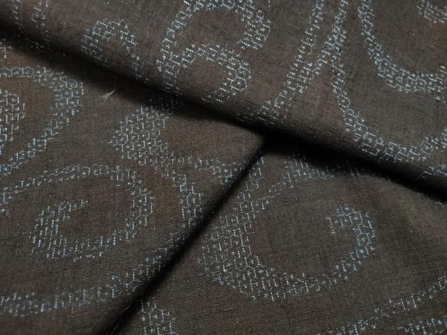 平和屋着物●本場結城紬　重要無形文化財　80亀甲　流水文　正絹　逸品　DAAT1132tw