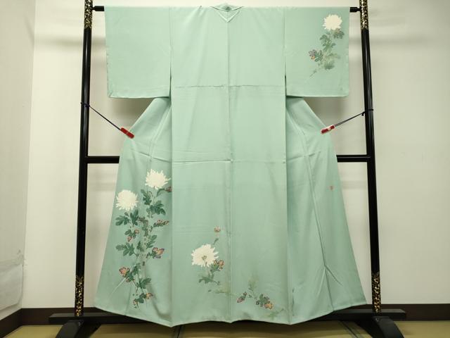 平和屋着物●訪問着　友禅　作家物　草花文　正絹　逸品　未使用　DAAT1142tw
