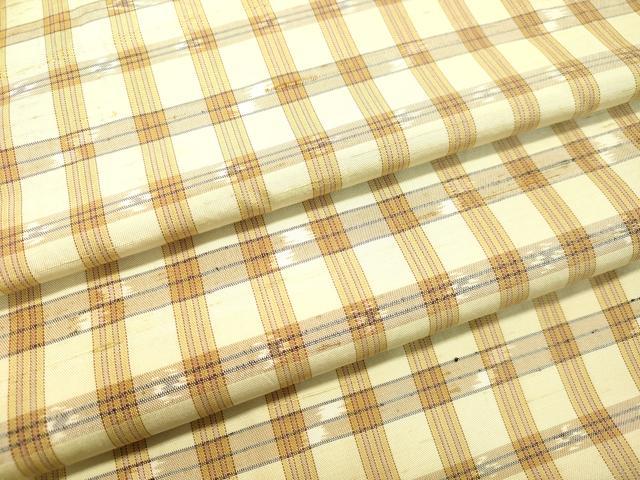 平和屋着物●本場琉球絣　紬　格子　正絹　逸品　DAAT1155tw