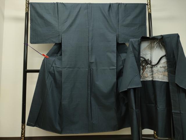 平和屋着物●男性　本場大島紬　アンサンブル　100亀甲　総詰め　正絹　逸品　未使用　DAAT1203tw