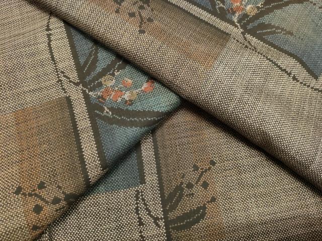 平和屋着物●本場大島紬　9マルキ　南天文　正絹　逸品　DAAT1205tw