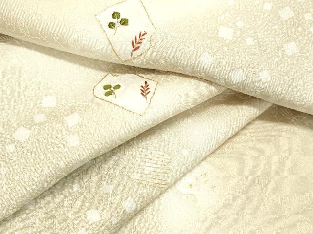 平和屋着物●訪問着　刺繍　箔散らし文　暈し染め　金糸　正絹　逸品　DAAT1272tw