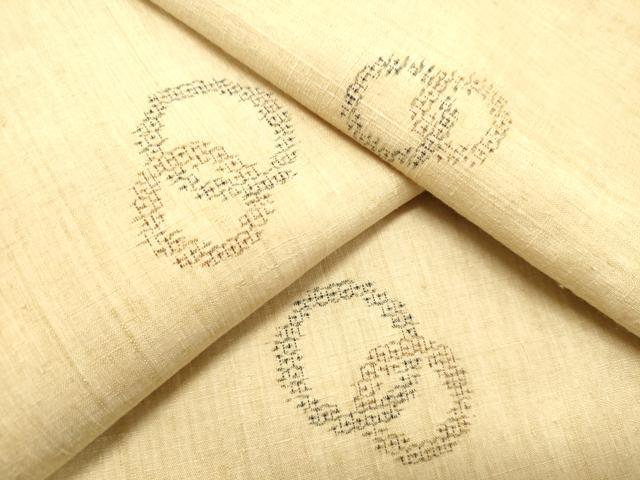 平和屋着物●結城紬　80亀甲　飛び亀甲柄　正絹　逸品　DAAT1292tw