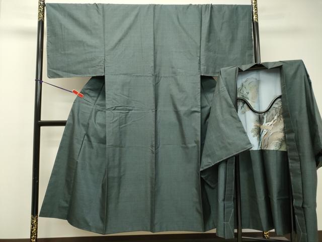 平和屋着物●男性　本場大島紬　アンサンブル　100亀甲　総詰め　正絹　逸品　DAAT1346tw