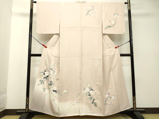 平和屋着物●訪問着　刺繍　枝花文　暈し染め　正絹　逸品　DAAT1352tw