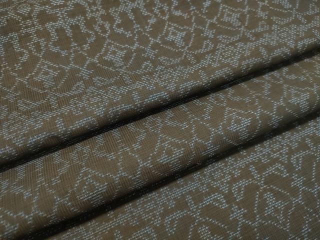 平和屋着物●本場大島紬　7マルキ　横段唐草文　正絹　逸品　DAAT1417tw