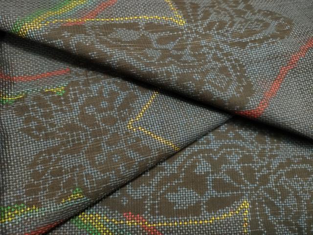 平和屋着物●本場大島紬　7マルキ　舞蝶文　正絹　逸品　DAAT1424tw