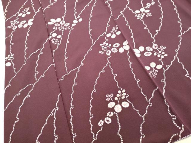 平和屋着物●上質な小紋　草葉文　正絹　逸品　DAAT1433tw